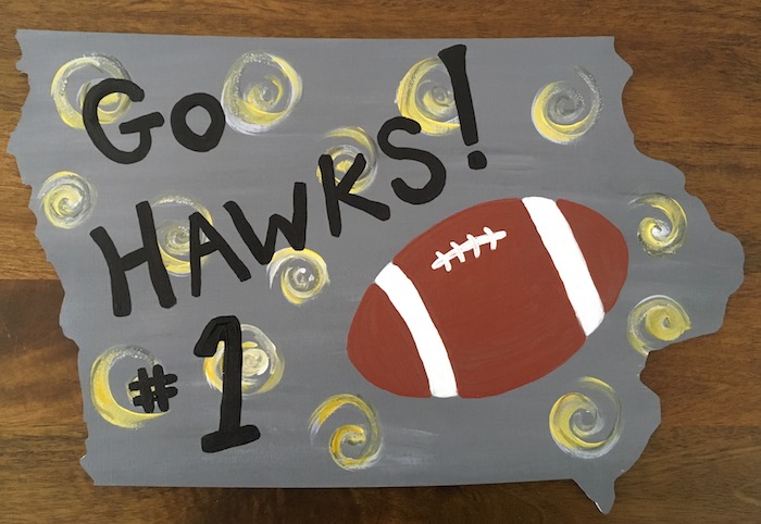 Paint on a 14" Iowa shaped wood "canvas!"